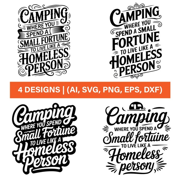 Camping Homeless Person Svg - Etsy
