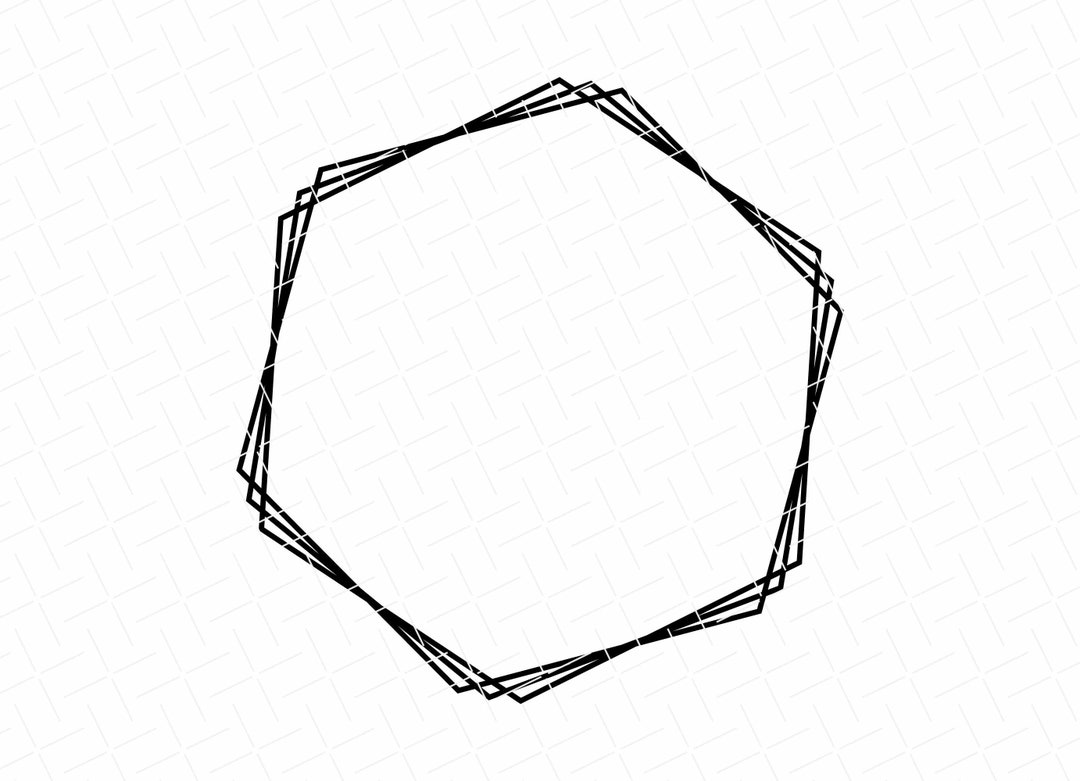 Hexagon Svg, Triple Hexagon Svg, Triple Hexagon Frame Svg, Geometric ...