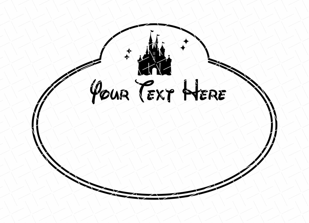 WDW Nametag SVG - Customizable Name Tag - Cricut & Silhouette Cut Files ...