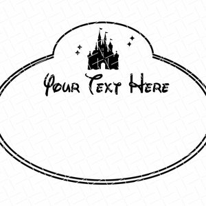 WDW Nametag SVG - Customizable Name Tag - Cricut & Silhouette Cut Files ...
