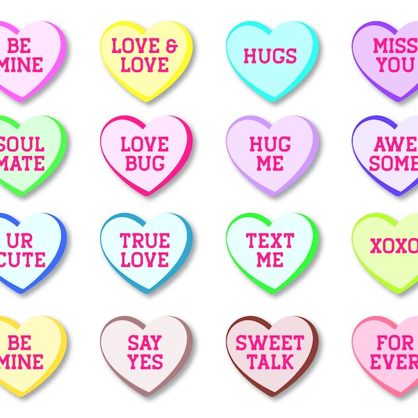 Candy Hearts Sayings - Etsy