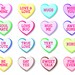 Conversation Hearts Svg, Candy Heart Svg, Candy Hearts With Sayings Svg ...