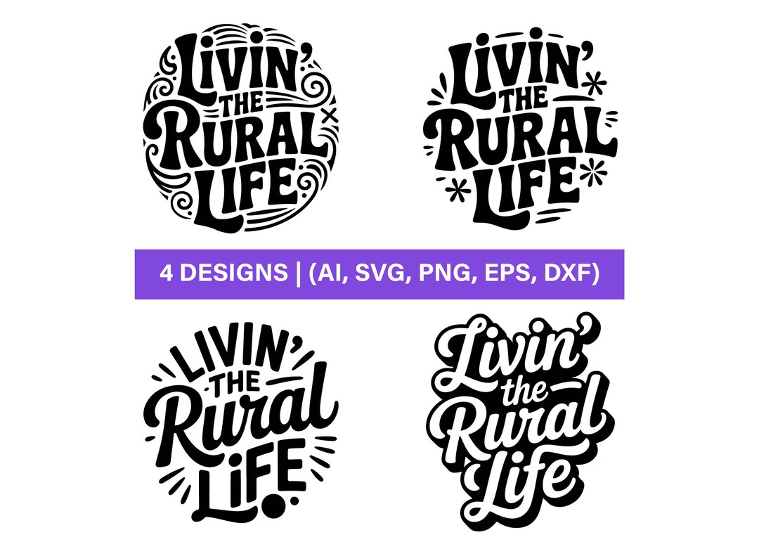 Country Svg Bundle: Livin' the Rural Life Svg Png, Livin' That Rural ...