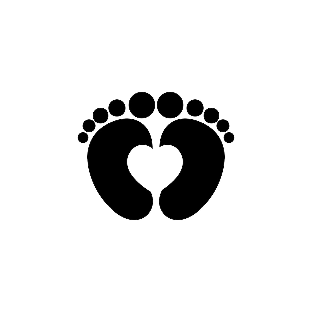 Baby Feet Svg, Cut Files, PNG, EPS, DXF Cutting File Cameo Cricut ...
