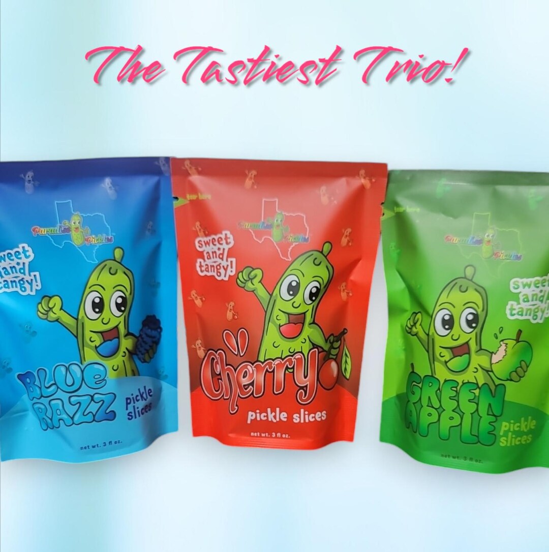Tasty Trio Snack Pack Blue Razzberry, Cherry and Green Apple - Etsy