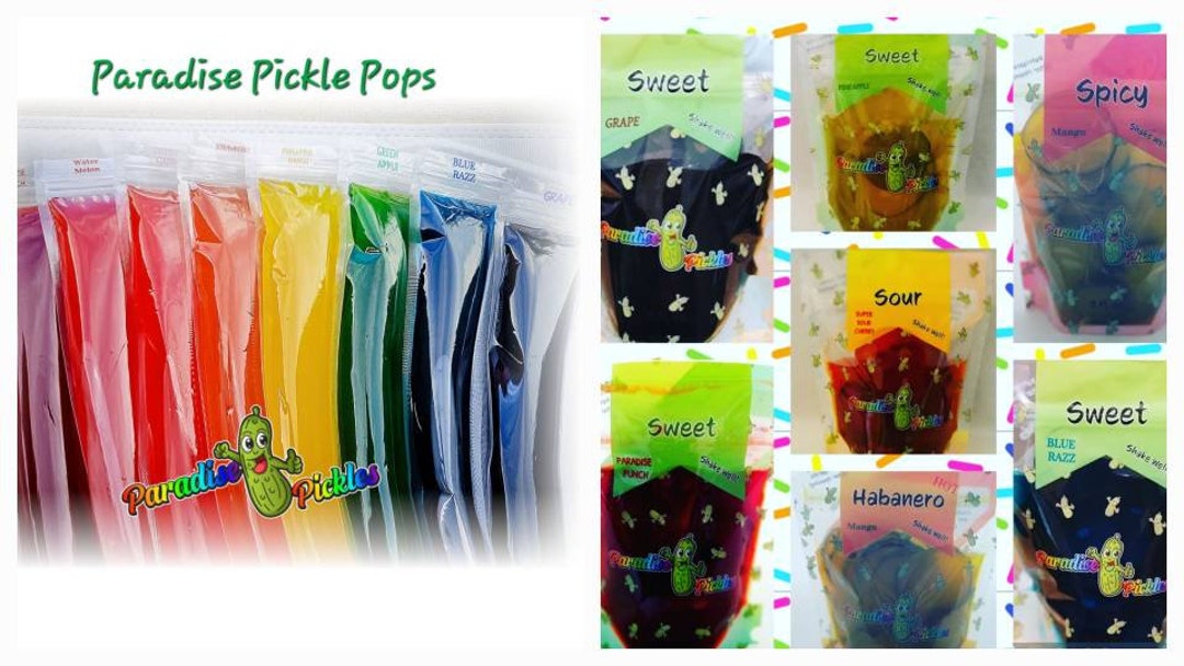 2 Flavored Pickle Packs PLUS 10 Jumbo Flavored Pickle Pops - Etsy