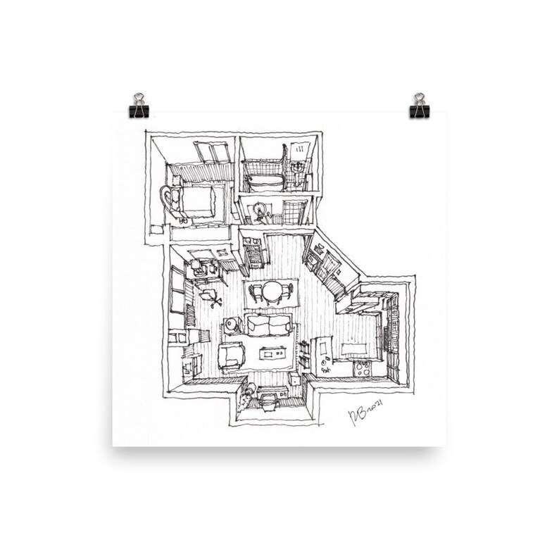 Poster Jerry Seinfelds Apartment - Etsy