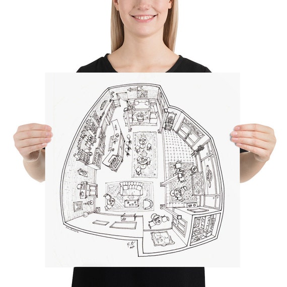 Poster Central Perk FISH-EYE | Etsy