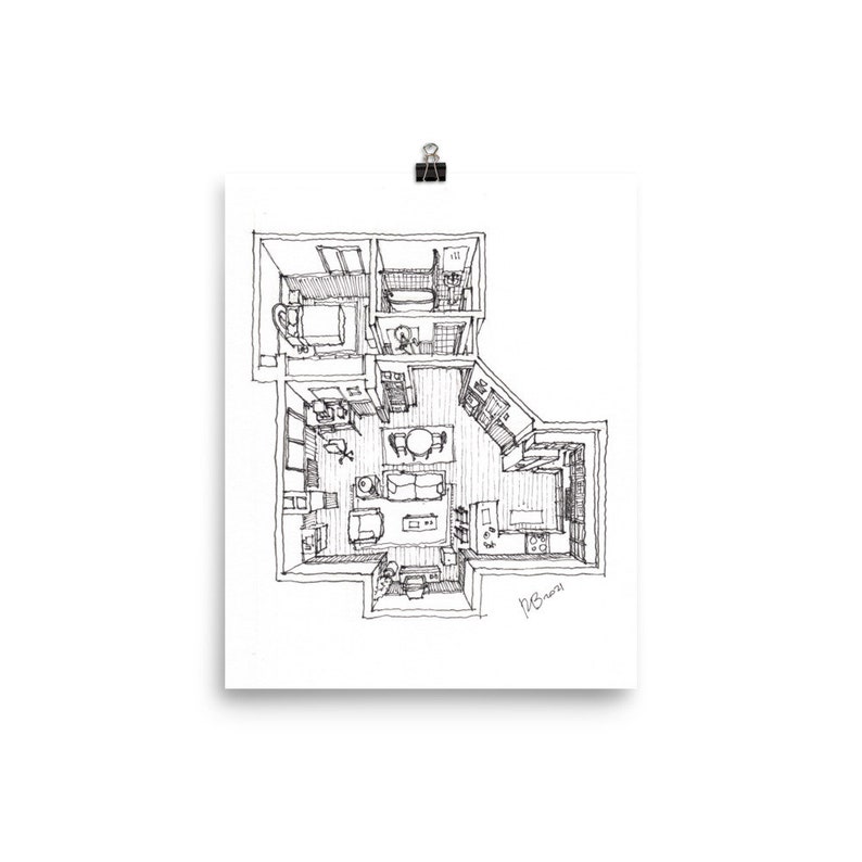 Poster Jerry Seinfelds Apartment - Etsy