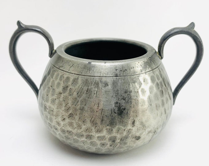 Antique, Pewter, Lidded Pot, by Jacobite English Pewter, Hand Beaten ...