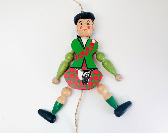 Vintage Jumping Jack Wooden Pull Toy - Etsy