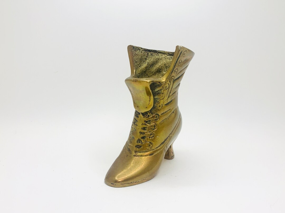 Vintage Brass Victorian Boot - Etsy