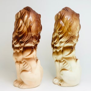 Vintage Large Porcelain Lions - Etsy
