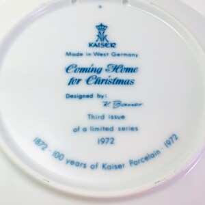 1972 Kaiser ‘coming Home for Christmas’ Plate - Etsy