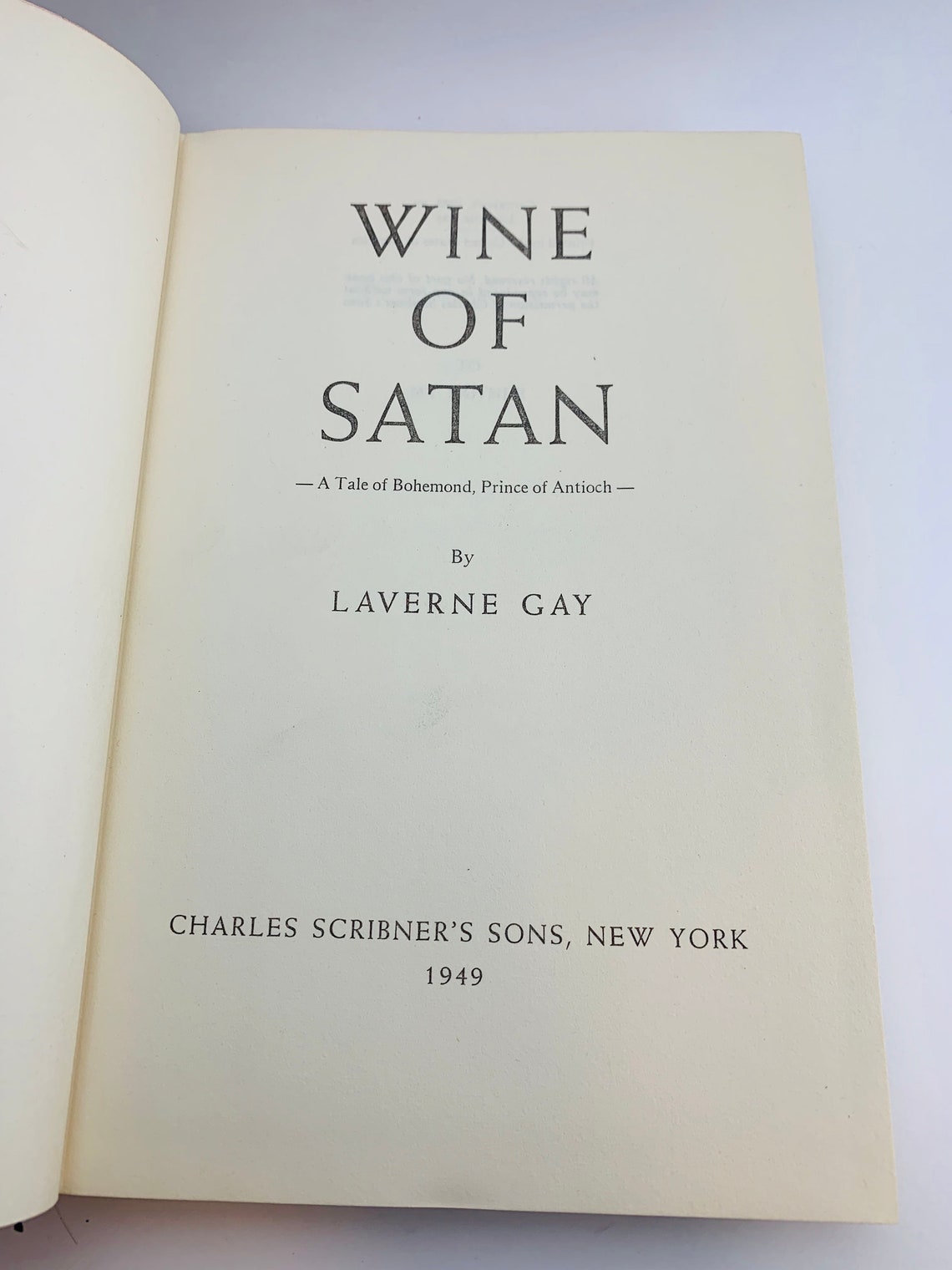 1949 Wine of Satan by Laverne Gay First Edition - Etsy