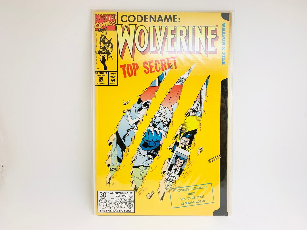 1991 Wolverine #50 Codename: Wolverine Top Secret Collector Issue - Etsy