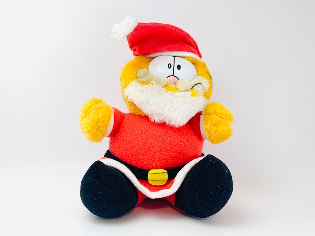 1983 Garfield Santa Plush - Etsy