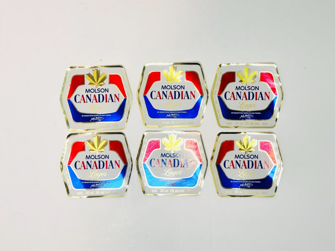 6 Molson Canadian New Old Stock Beer Labels - Etsy