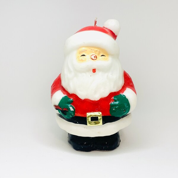 Vintage Santa Candle - Etsy