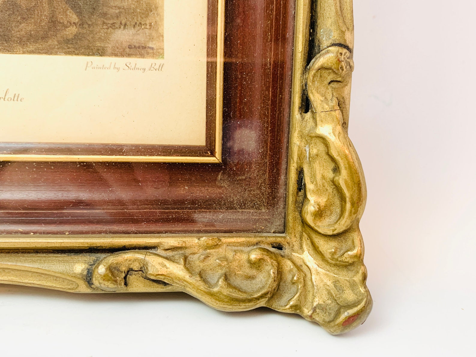 Vintage Charlotte Sidney Bell Wood and Plaster Framed Print - Etsy