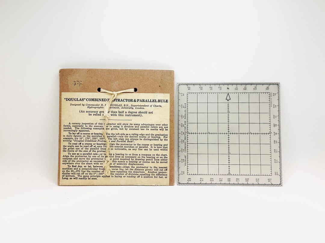 Vintage Douglas Combined Protractor and Parallel Rule - Etsy