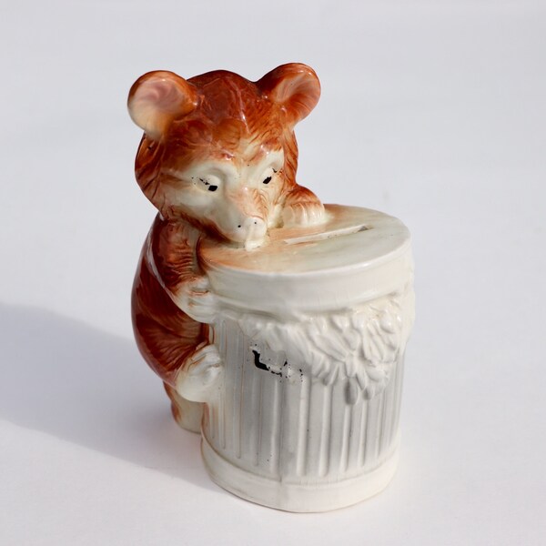 Vintage Porcelain Trash Can - Etsy