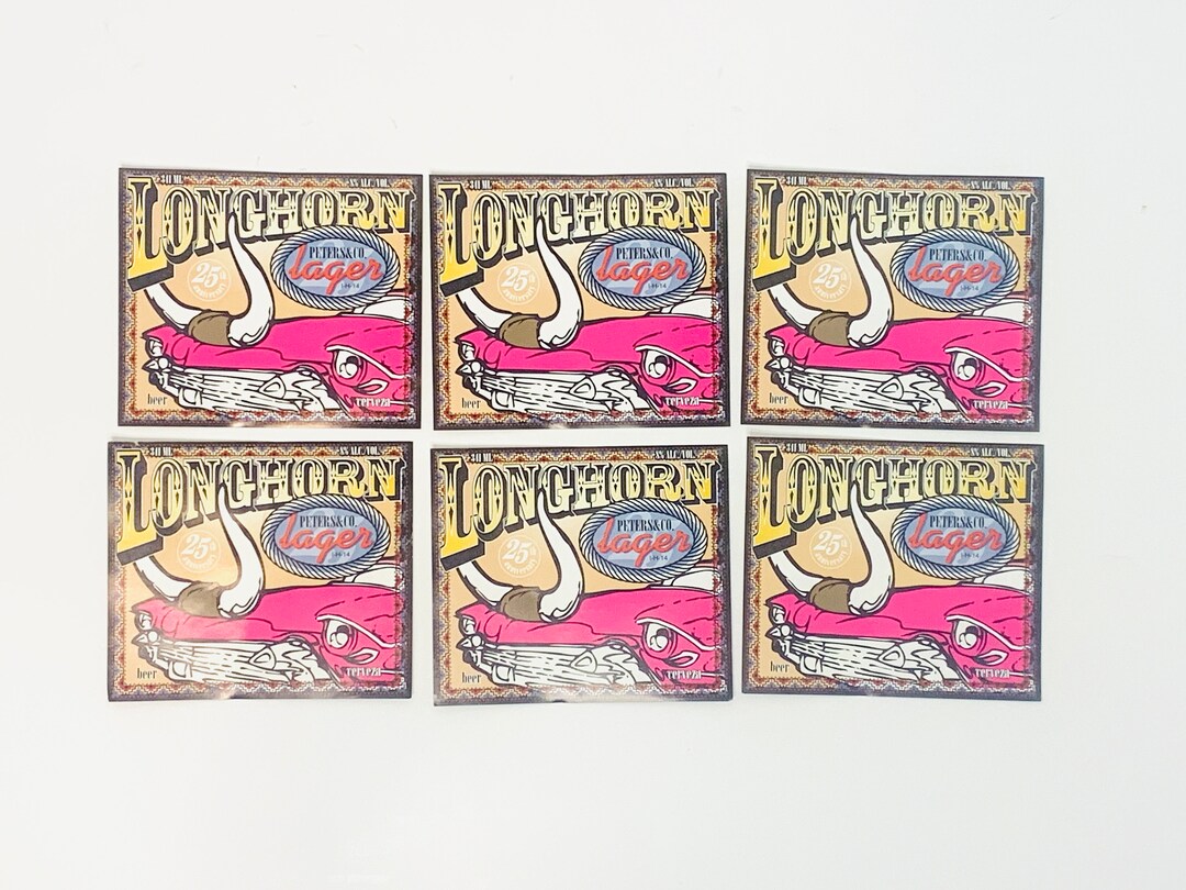 6 25th Anniversary Longhorn Lager New Old Stock Beer Labels - Etsy