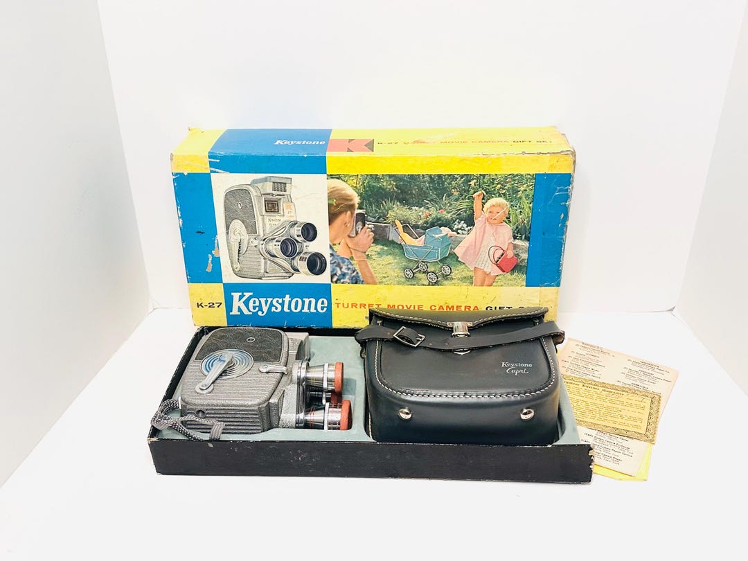 1950’s Keystone K-27 Turret Movie Camera Gift Set - Etsy