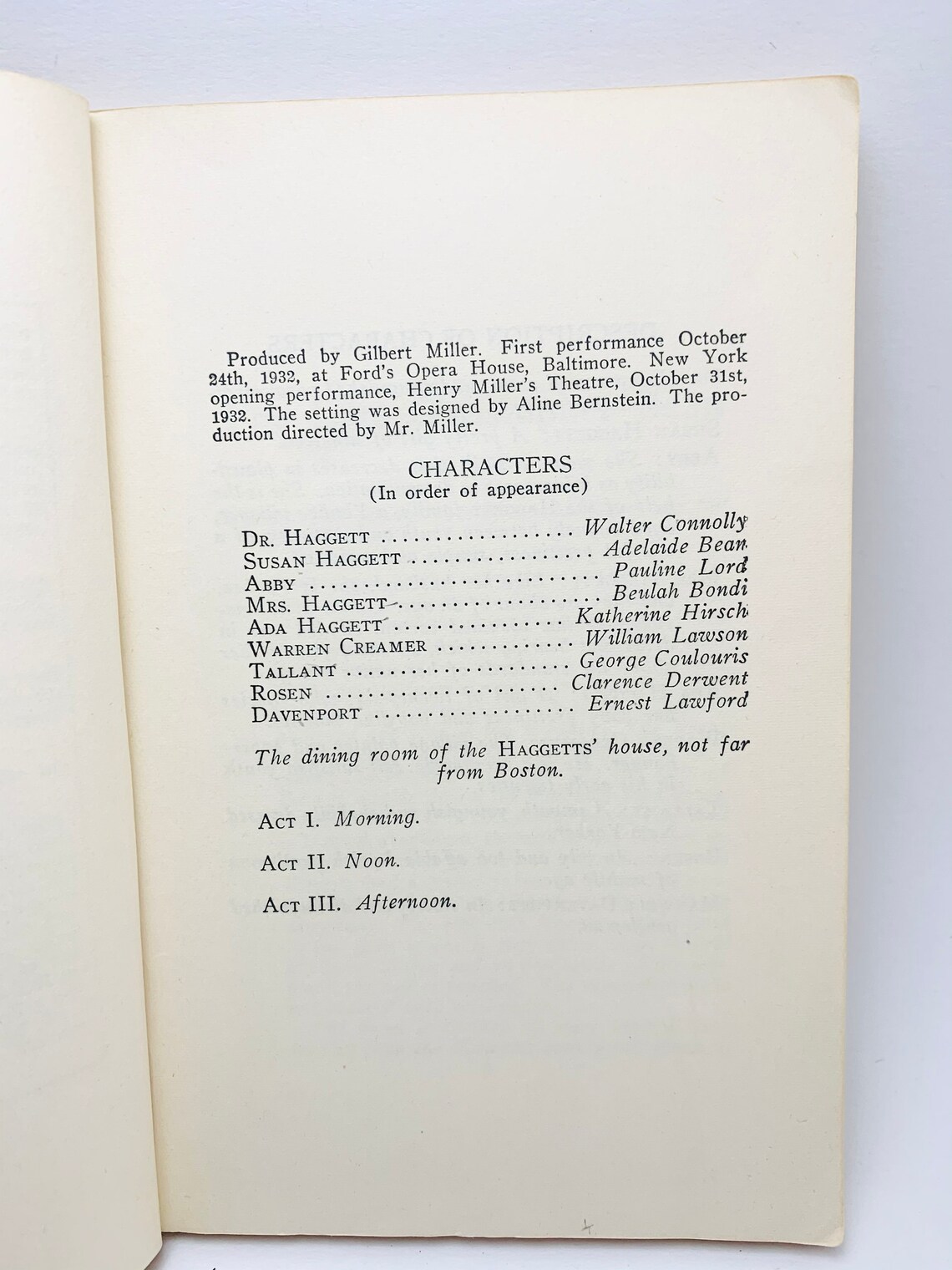 1933 The Late Christopher Bean A Comedy in Three Acts by | Etsy