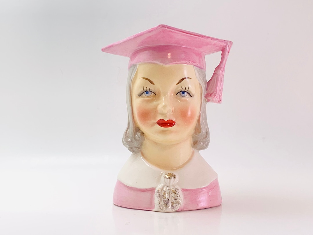 Vintage Shafford Graduation Lady Head Vase - Etsy