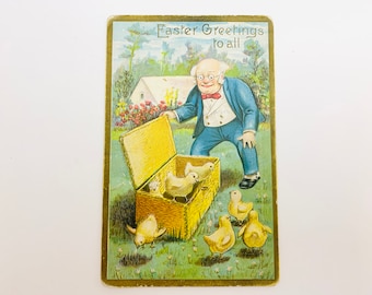Antique German Easter Postcard Frohliche Ostern Happy Easter Ephemera ...