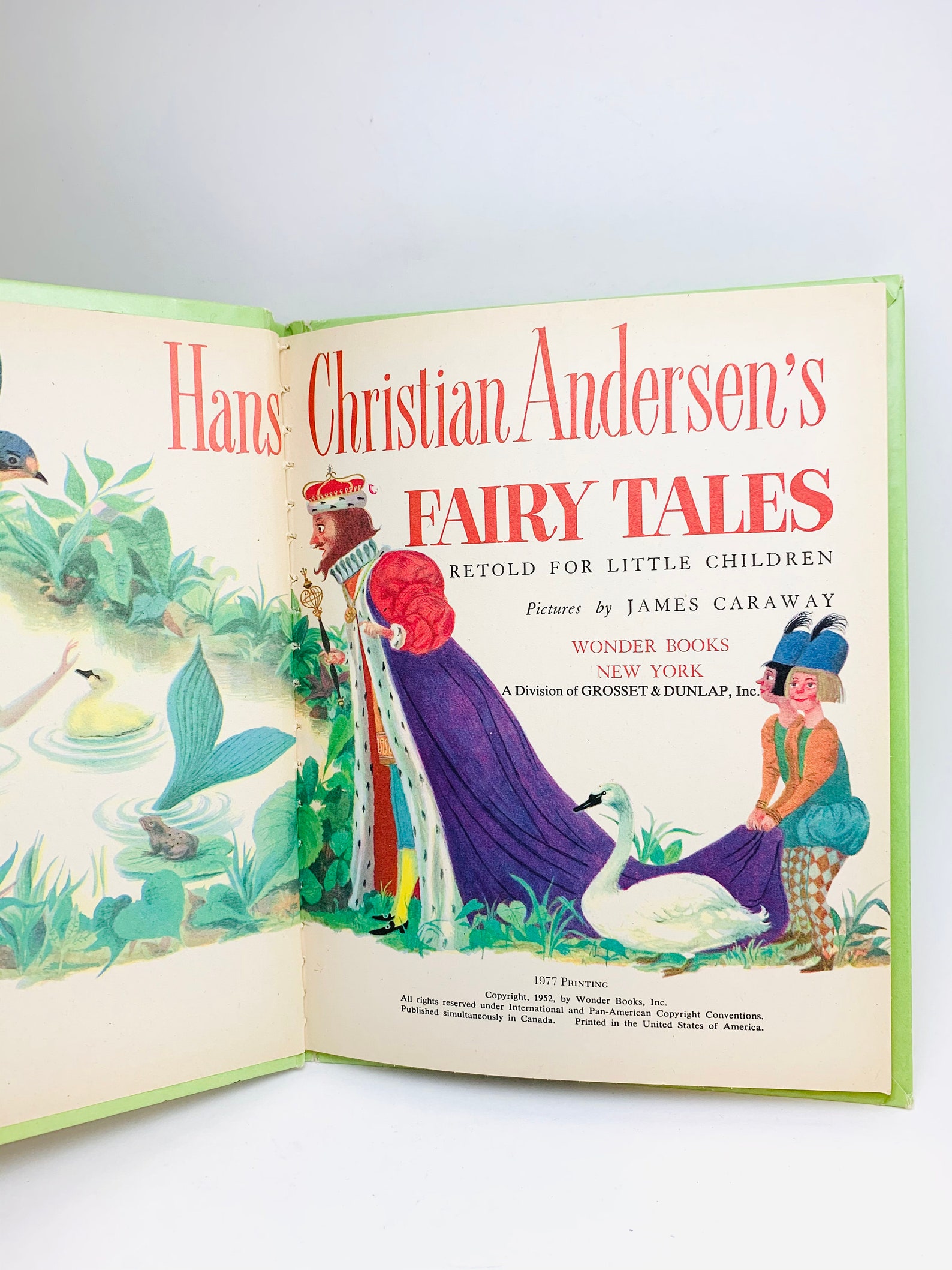 1977 Hans Christian Andersens Fairy Tales Wonder Book | Etsy