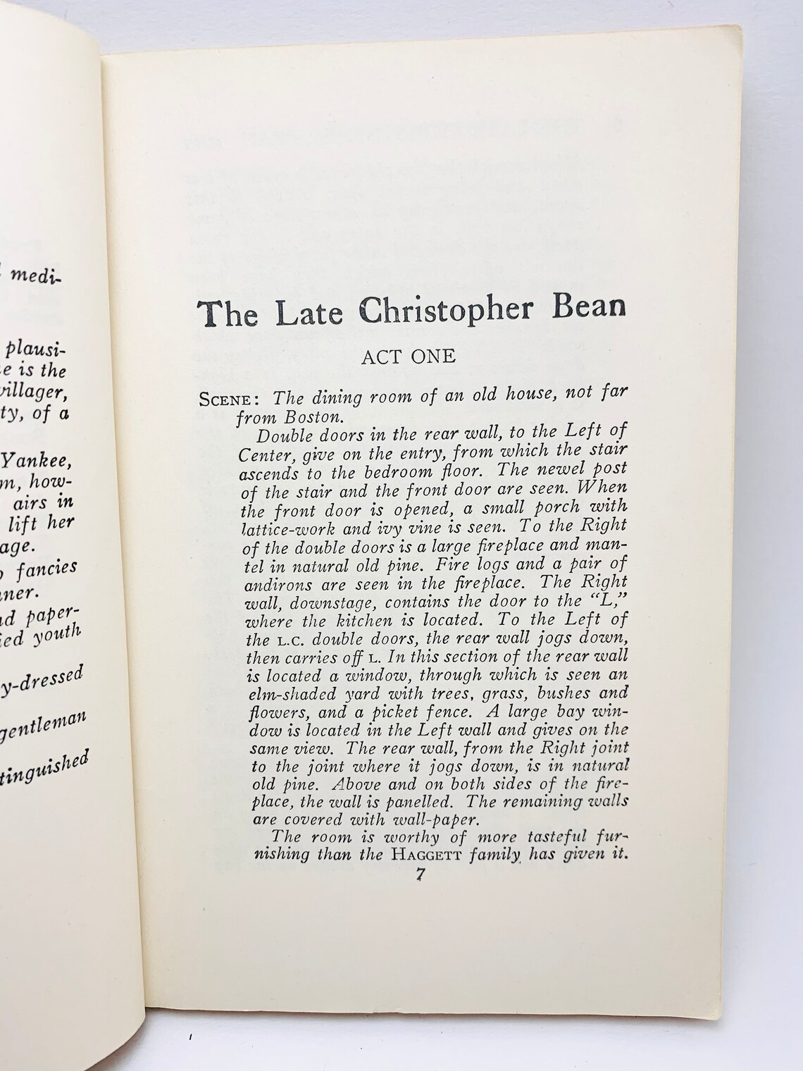 1933 The Late Christopher Bean A Comedy in Three Acts by | Etsy