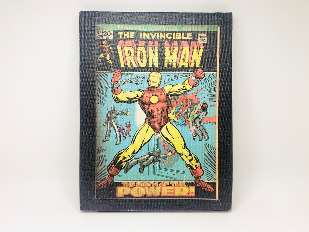 The Invincible Iron Man Small Vintage Comic Canvas Print - Etsy