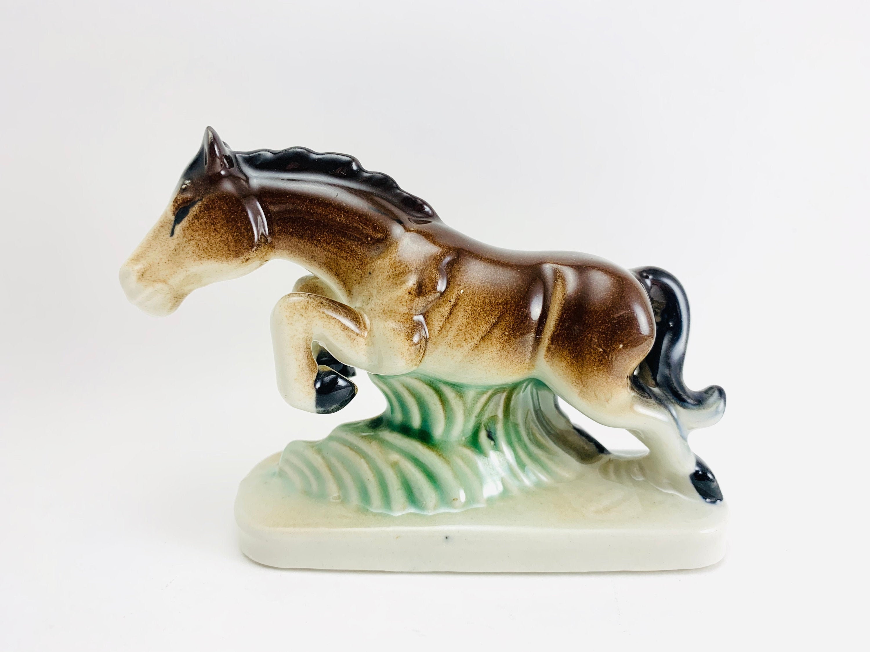 Vintage Porcelain Horse - Etsy