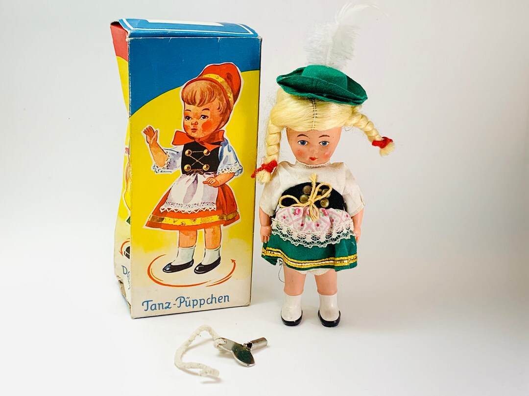 Vintage W. Germany Windup Dancing Doll With Key and Box - Etsy