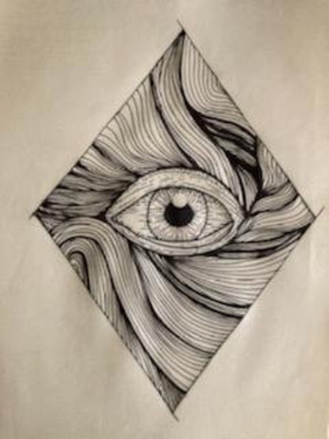 Trippy Eye, Original Art, Hand Drawn - Etsy