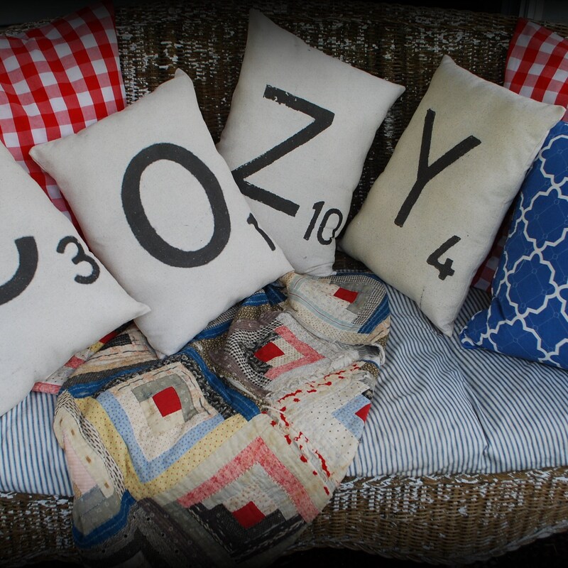 Scrabble Pillow - Etsy