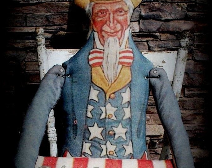 Antique Old World Patriotic American Uncle Sam Red White Blue - Etsy