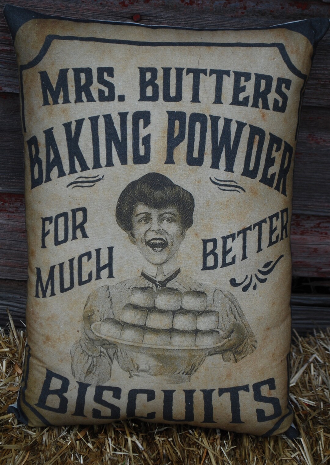 Antique Early Primitive Baking Powder Biscuits Sack Pillow New Clean ...