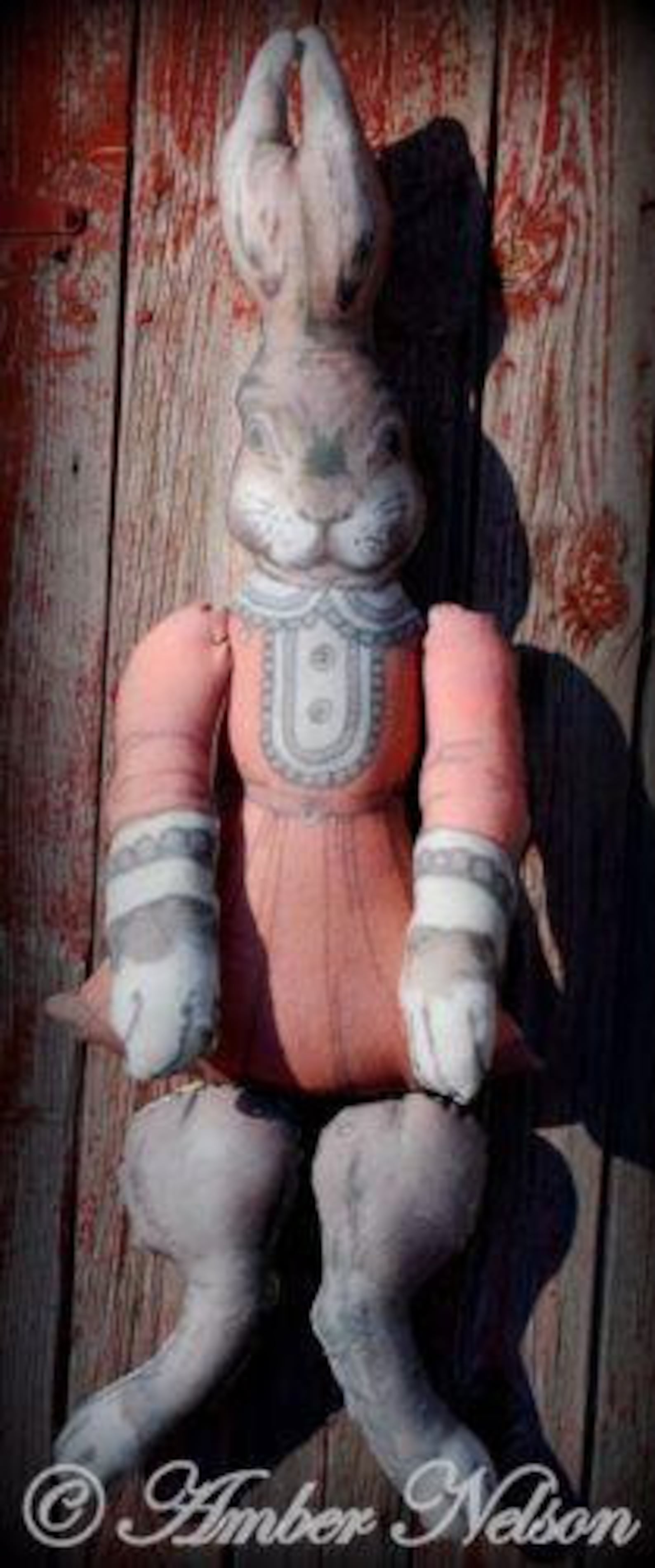 Primitive Garden Bunny Rabbit Door Wall Hanging Porch Sitter - Etsy