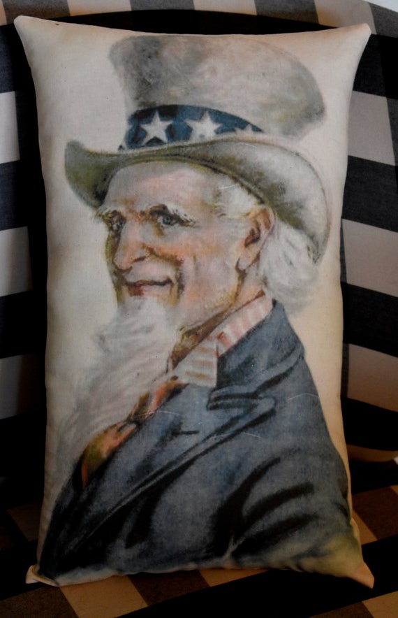AWESOME Old Primitive Antique Looking Uncle Sam Muted Faded - Etsy