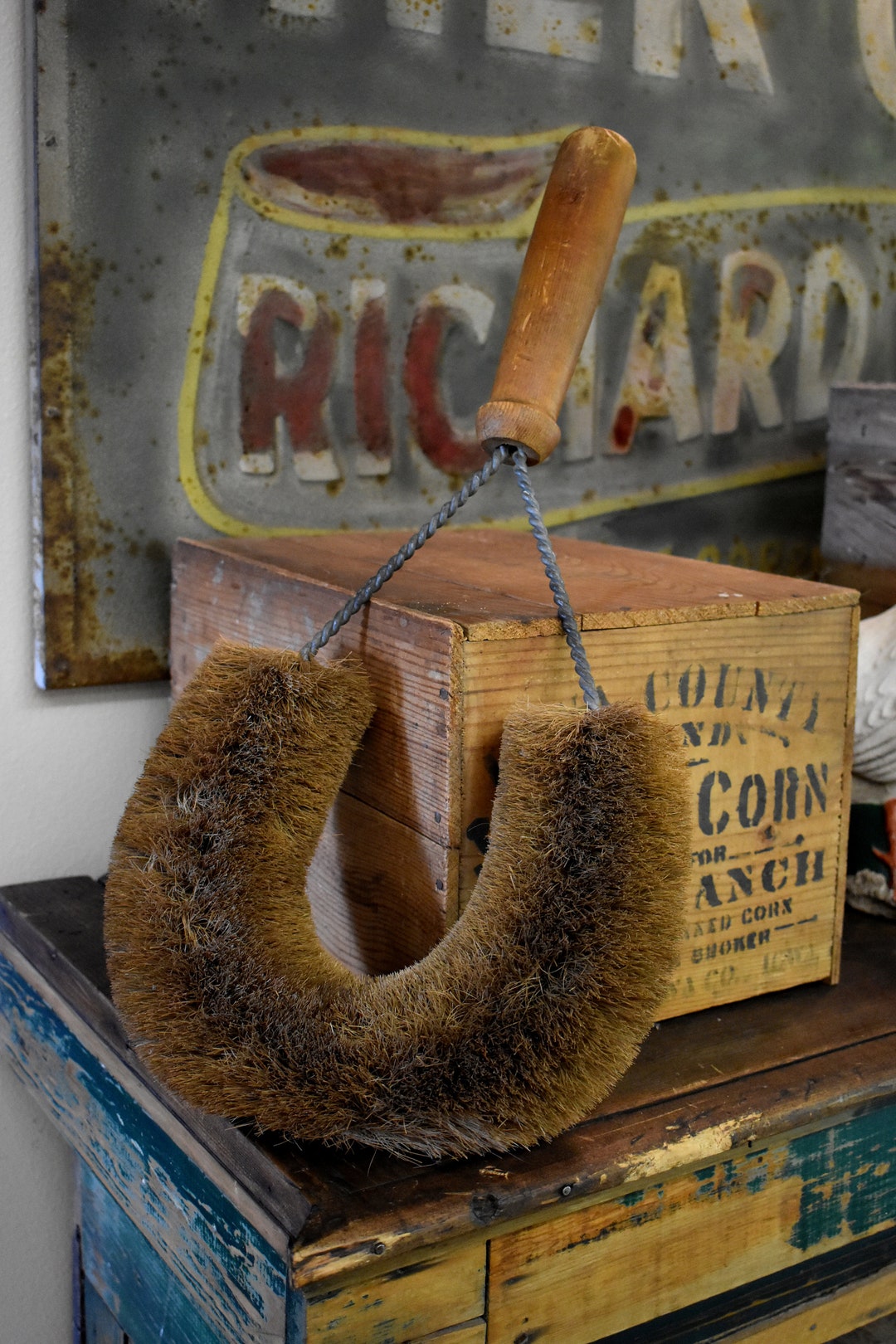 HUGE STORE DISPLAY Antique Vegetable Kitchen Fuller Brush Old Primitive ...