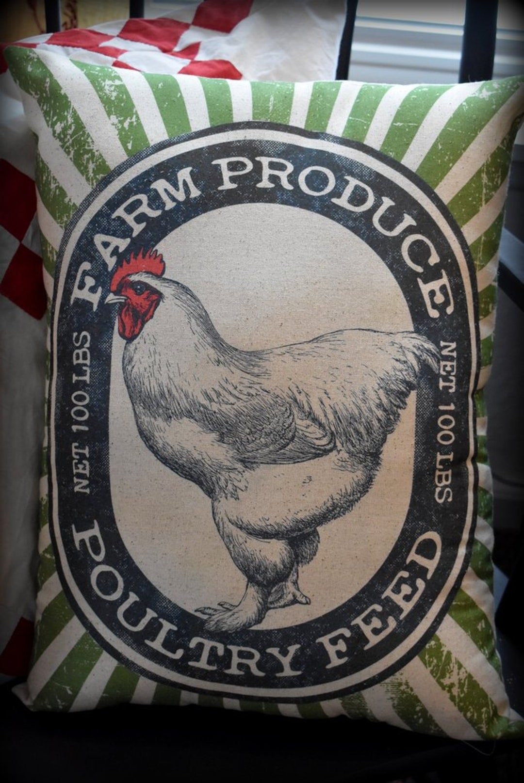 Farmhouse Chicken Feed Advertisement Poultry Food Laying Hens Eggs Old ...