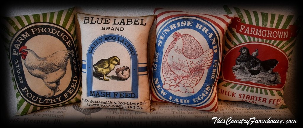 Farmhouse Chicken Feed Advertisement Poultry Food Laying Hens | Etsy