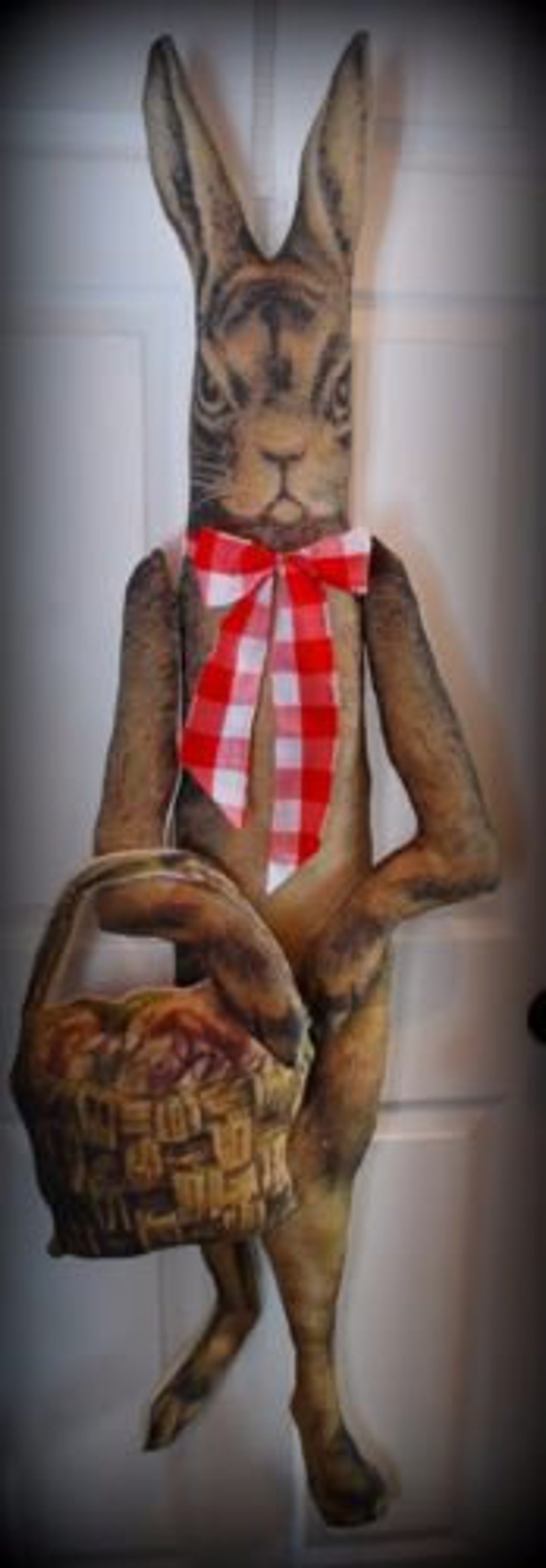 Primitive Garden Bunny Rabbit Door Wall Hanging Porch Sitter - Etsy