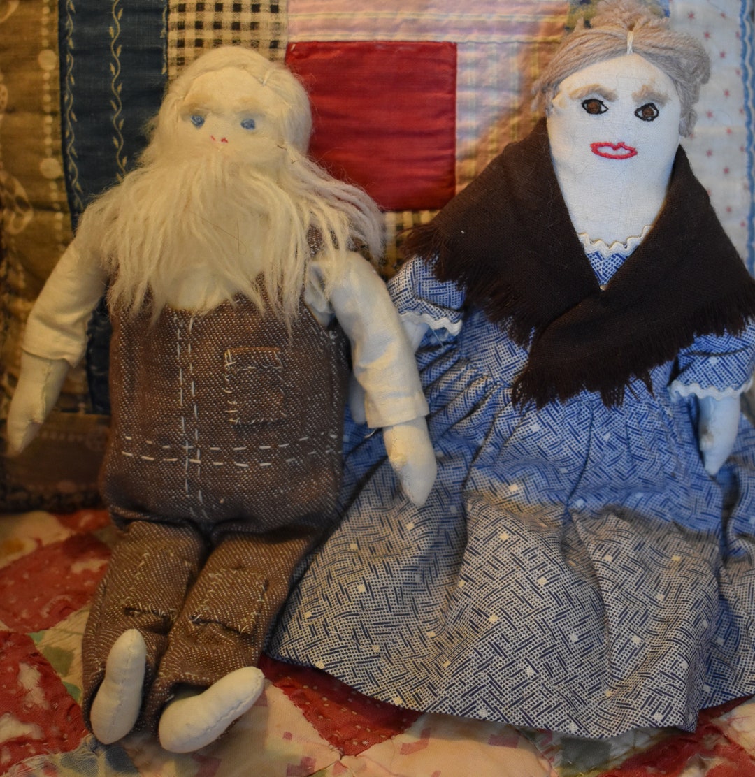 The CUTEST Antique Rag Doll Couple EVER - Etsy