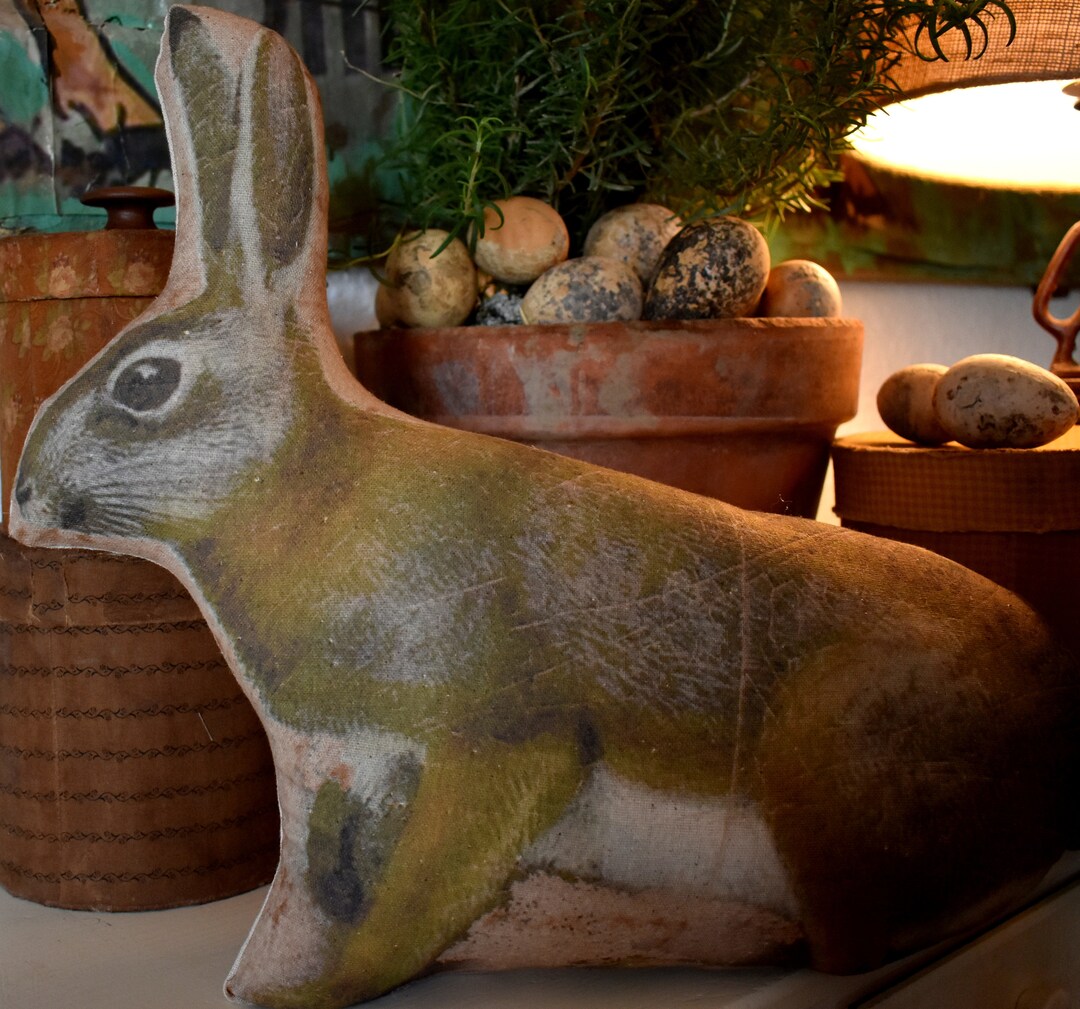 Realistic Rustic Distressed Farmhouse Spring Easter Bunny Rabbit - Etsy