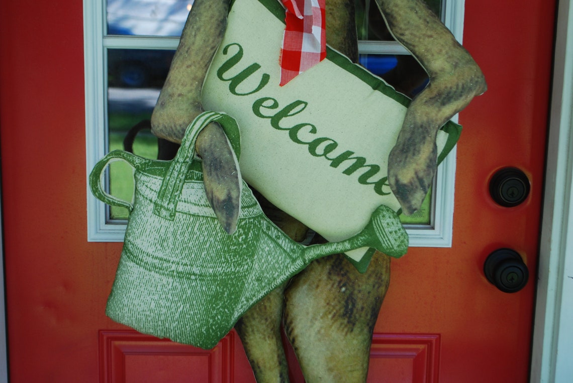 Primitive Garden Bunny Rabbit Door Wall Hanging Porch Sitter | Etsy