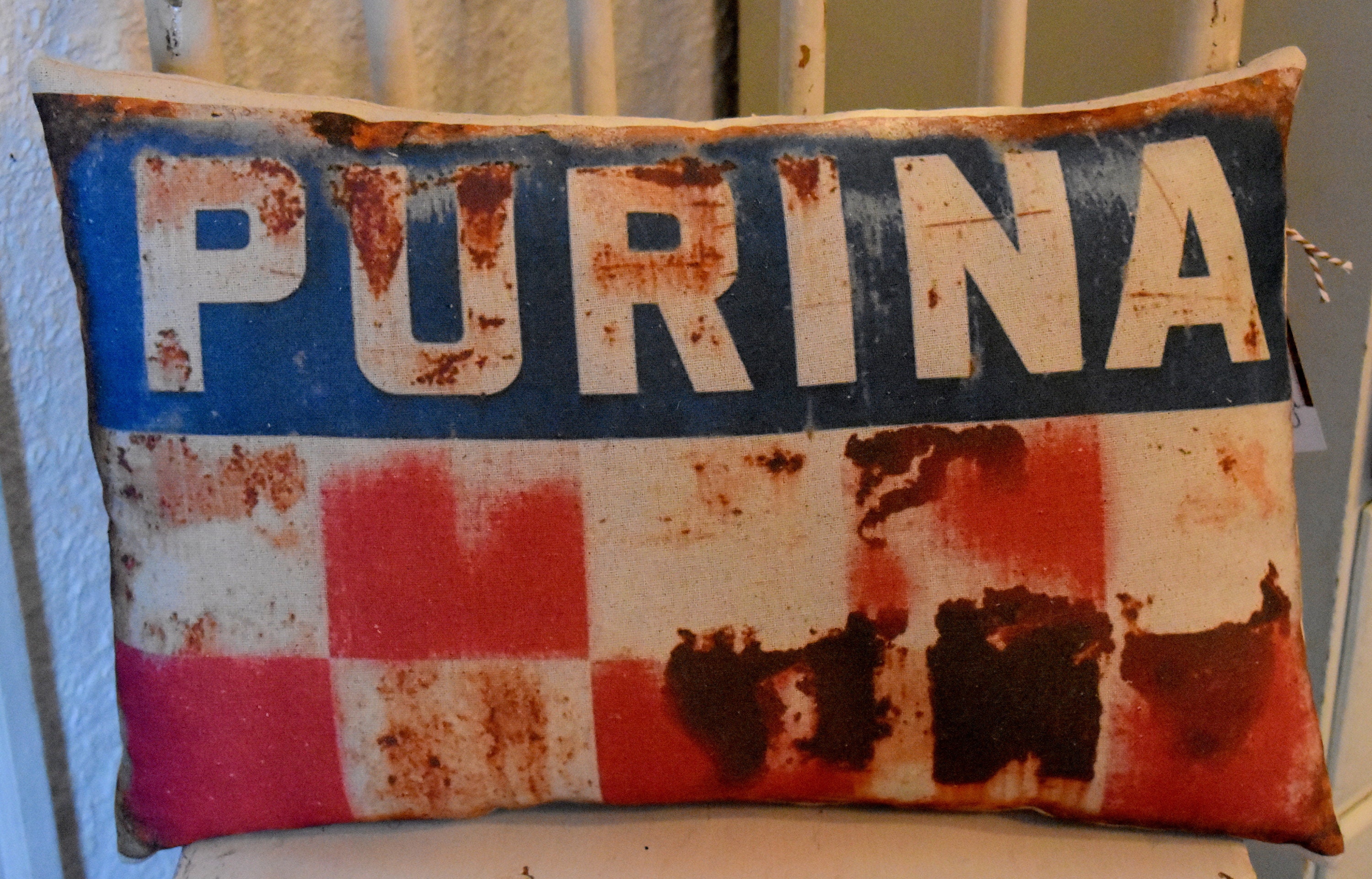 Rustic Rusted Out PURINA Sign Farmhouse Barn SOFT Throw Pillow - Etsy